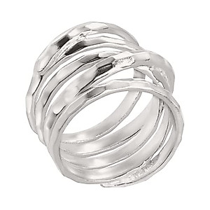 Silpada 'Wrapped Up' Overlapping Textured Band Ring in Sterling Silver, Size 9, Size 9
