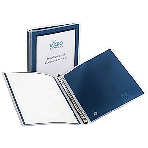 Avery Flexi-View 3 Ring Binder, 1/2 Inch Round Rings, 1 Navy Blue Binder (15766)