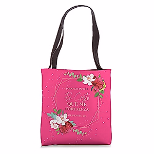Christian Spanish Gifts Regalos Cristianos Texto Biblico Tote Bag