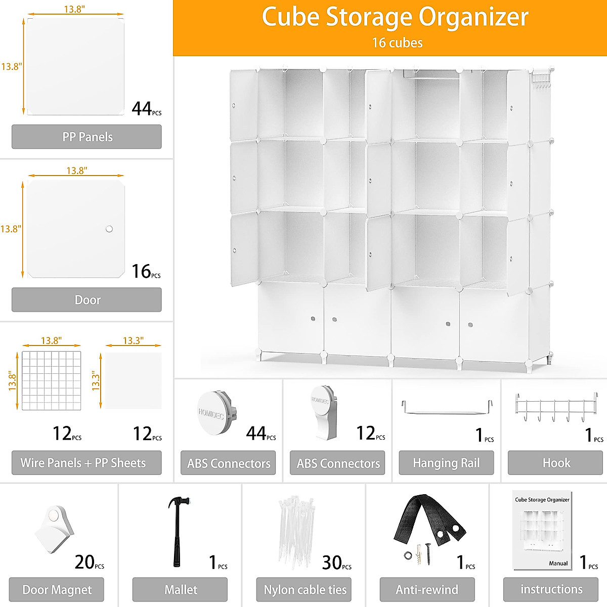 HOMIDEC Cube Storage Organizer