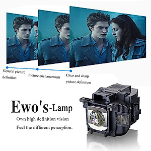 EWO'S LP88 Replacement Projector Lamp for Elplp88 Epson Powerlite Home Cinema 2040 1040 2045 740HD 640 EX3240 EX7240 EX9200 EX5250 EX5240 VS240 VS345 VS340 97H 98H 99WH 955WH X27 Lamp Bulb Replacement