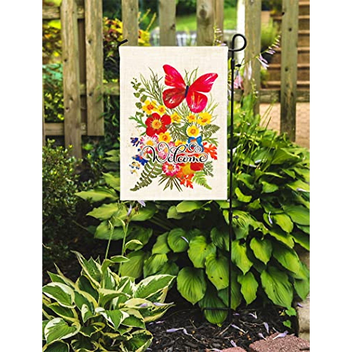 QXQIANXIYE 2 Pack Summer Garden Flags Double Sided 12×18 Inch Small Yard Flag Outside Décor for Farmhouse