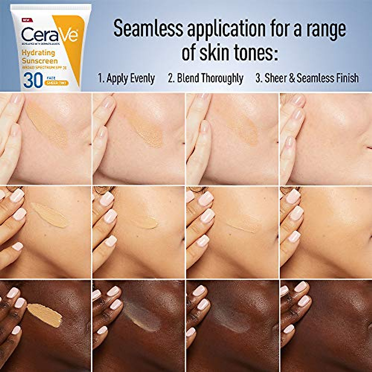 CeraVe Tinted Sunscreen with SPF 30 | Hydrating Mineral Sunscreen With Zinc Oxide & Titanium Dioxide | Sheer Tint for Healthy Glow | 1.7 Fluid Ounce