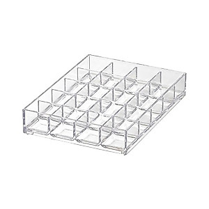 Like-It | MX-T10 | System Tray | Stackable Organizer | Drawer Organizer | A6 | 20 Divide |4.53" × 6.06" × 1.18" | Clear |