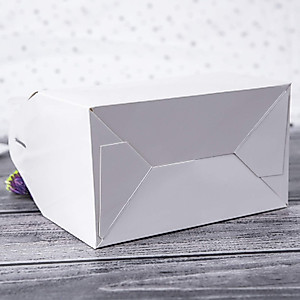 ONE MORE 25-Pack Gable White Candy Treat Boxes,Small Goodie Gift Boxes for Wedding and Birthday Party Favors Box 6.2 x 3.5 x 3.5 inch