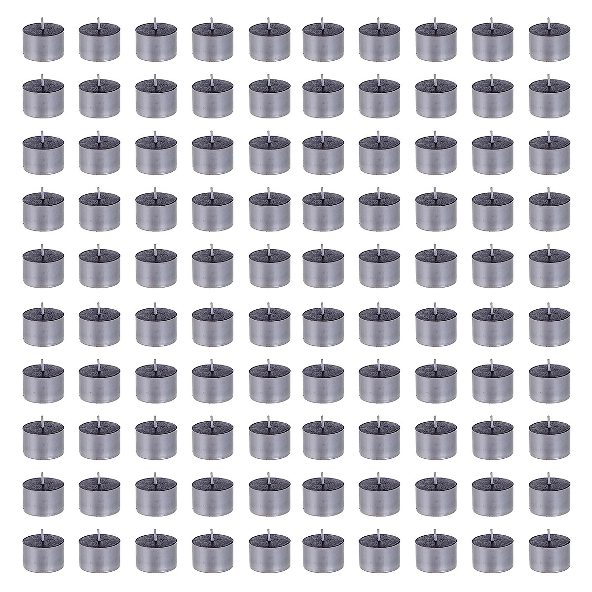 Mega Candles 100 pcs Unscented Black Jumbo Tea Lights Candle, Pressed Wax Candles 8 Hour Burn Time, Home Décor, Wedding Receptions, Baby Showers, Birthdays, Celebrations, Party Favors & More
