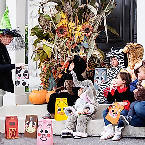 LovesTown 32PCS Farm Animal Party Favor Bags, Goodie Bags with Stickers Treat Bags for Farm Birthday Party Baby Shower Barnyard Gift Bags