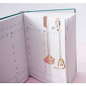 RIOMAN Bookmarks Metal Bookmark Bookmark Sprout Bookmarks Bookmark 4pcs Metal Creative Bookmark, Student Cute Pendant Stationery Book Pendant, Anime Bookmark