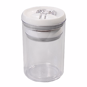 Felli Flip Tite Storage Container with Lid 6" ROUND Airtight Ring Lock Top, Plastic Canister Jar for Flour Sugar Rice Protein Powder Coffee Cracker Kitchen Pantry Organizer (1, 6" Round Nest-M 2pk)