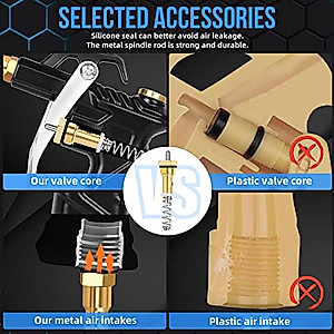 Air Compressor Accessories - Air Gun Blower - Air Blow Gun - Pneumatic Tools - Air Gun for Compressor - Air Guns with 2 Steel Air Extensions, Brass Adjustable Air Nozzles, and Universal Blowing Hoses