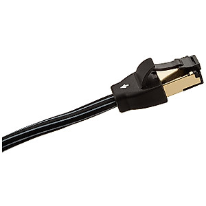 AudioQuest 0.75 m RJ/E Pearl Cat 7 Black Networking Cable – Networking Cables (0.75 m, Cat 7, RJ45, RJ45, Black)