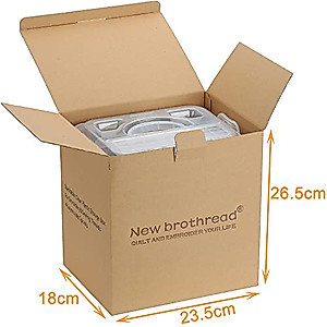 New brothread 4 Layers Stackable Clear Storage Box/Organizer for Holding 80 Spools Home Embroidery & Sewing Thread and Other Embroidery Sewing Crafts (Spool Size Requirement: H≤2.2"; W≤1.69")