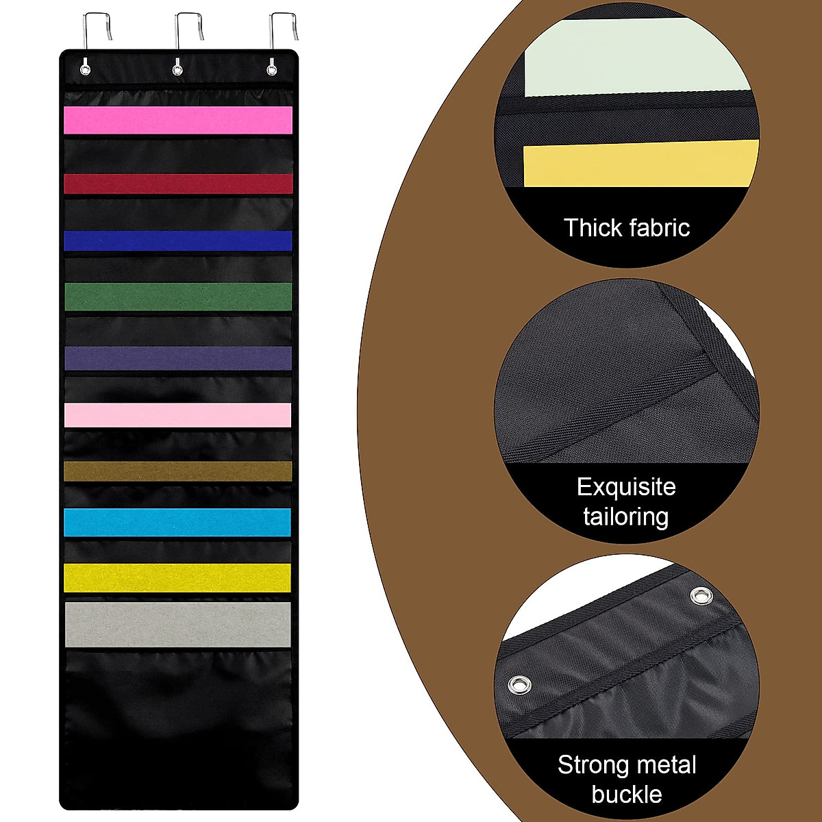 12 x 12 Inch Paper Storage Scrapbook Paper Storage Hanging Wall File Organizer with Door Hangers Storage Organizer for Office Cardstock, Craft(4 Pieces)