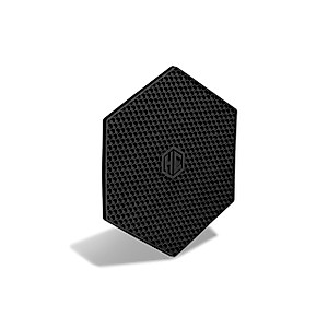 HexClad Hexagon Silicone Trivets, 2-Pack, Nonslip and Heat Resistant Hot Pads, Black