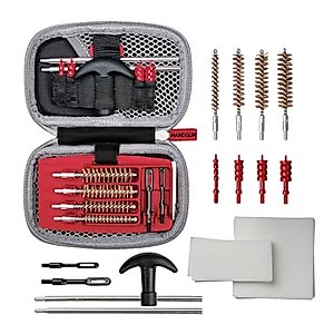 Real Avid Handgun Cleaning Kit: All in One 13 Piece Pistol Cleaning Kit With Cleaning Rod, Bore Brushes, Gun Cleaning Jags & Gun Cleaning Patches For .22 .357 9MM .38 .40 .44 & .45 Caliber Handguns