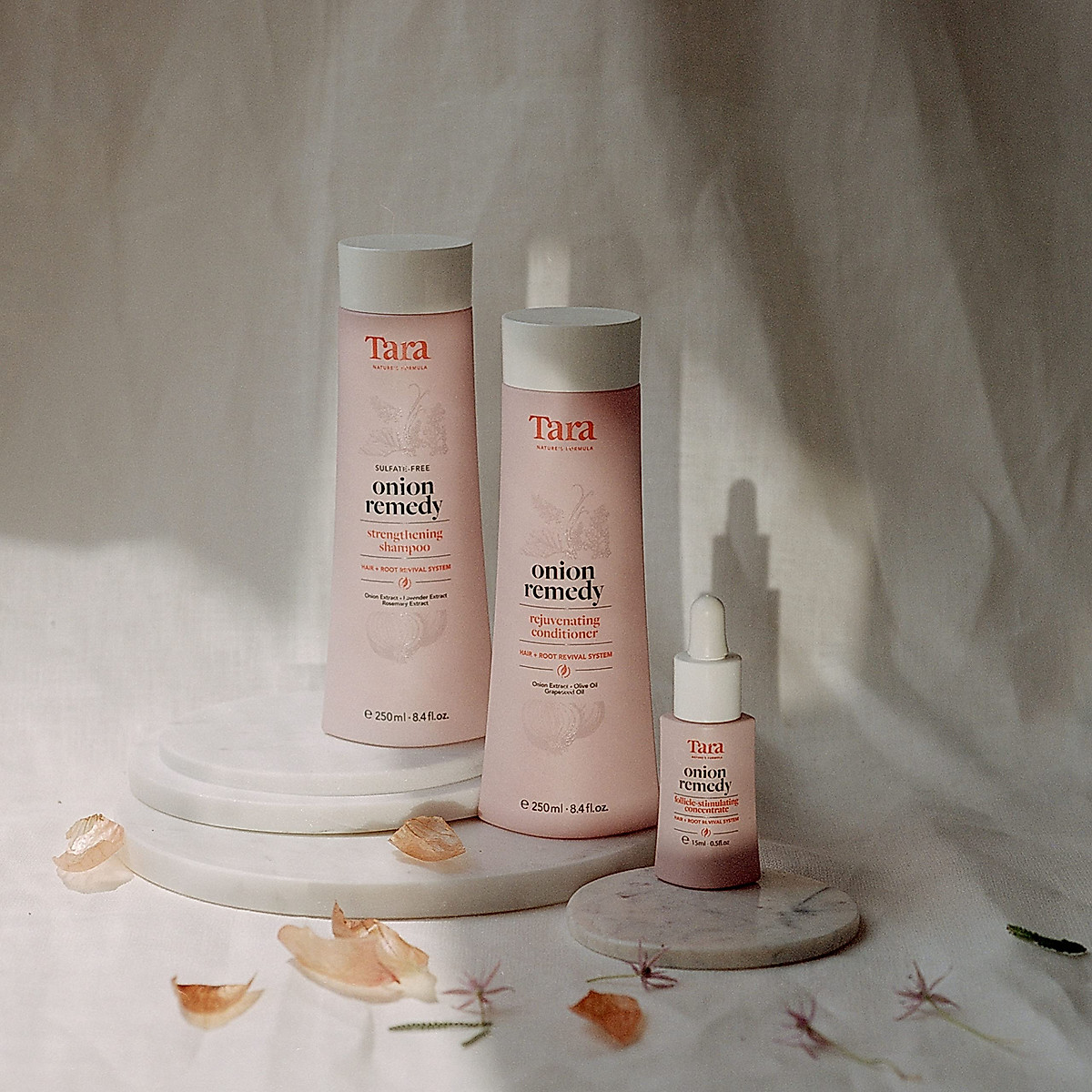 Tara Onion Remedy Strengthening Shampoo. Cruelty-Free: Stimulate and Deeply Cleanse with Lavender, Rosemary and Onion Extracts. Free from Parabens, Sulfates and Mineral Oils (8.4 Fl Oz)