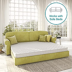 Classic Brands 4.5-Inch Cool Gel Memory Foam Replacement Mattress for Sleeper Sofa Bed Queen, Plush