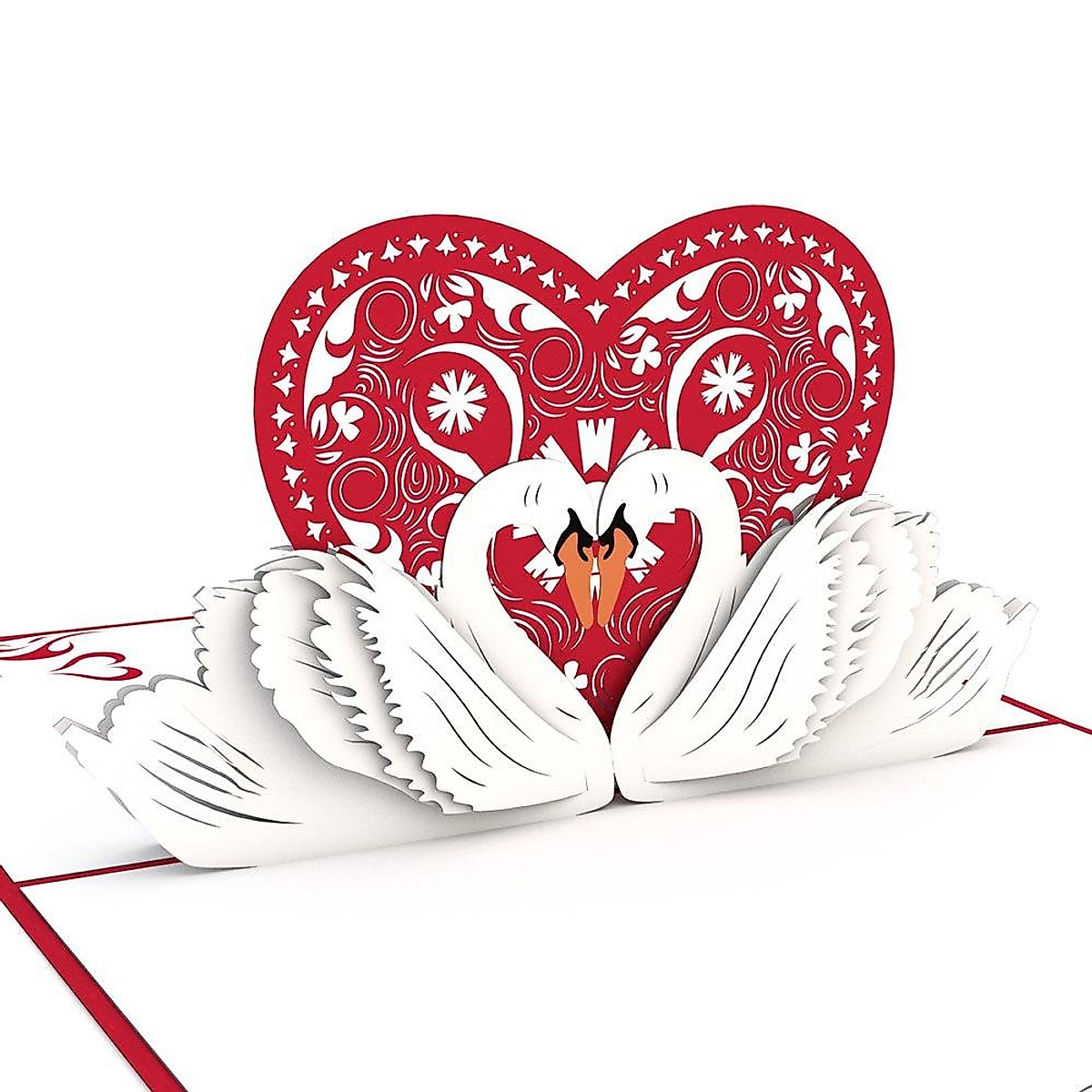 Lovepop Swans Pop-Up Greeting Card