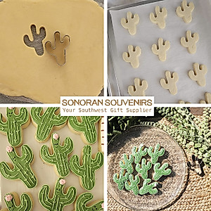 (2 Pack) Cactus Shape Cookie Cutters Stainless Steel Fondant Molds Cutters (2" wide x 2.75" tall) Southwest Party