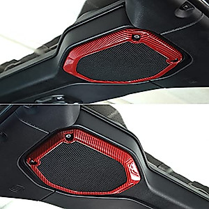 Voodonala for Jeep JL Top Speaker Audio Surround Trim for 2018 2019 Wrangler JL JLU 2020 Gladiator JT Trunk Red Carbon Fiber