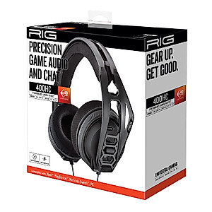RIG 400HC Universal Performance Gaming Headset with Removable Noise Canceling Microphone for Xbox Series X|S, Xbox One, PlayStation, PS4, PS5, Nintendo Switch, and PC (Classic Black)