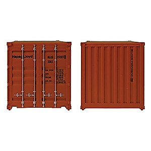 Walthers SceneMaster HO Scale Model of Hapag Lloyd (Orange, Blue) 20' Corrugated Container,949-8055