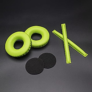 Voarmaks Green Replacement Ear Pads Foam Cushion Headband Compatible with Sennheiser HD25 HD 25 HD 25-1 HD25-1ii HD25SP HMD25 HME25 HMEC25 Headphones