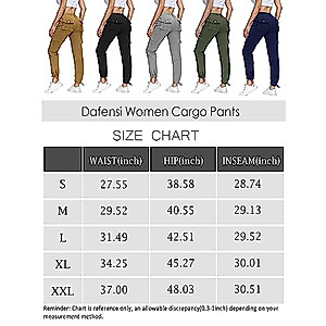 Dafensi Cargo Pants for Women Stretchy Cargo Joggers Casual Lightweight Hiking Pants ArmyGreen XL