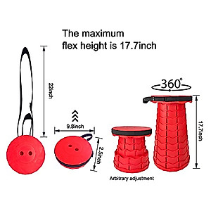 Bigvendedor Sturdy, Lightweight, Retractable Folding Bench for Adult Camping Chairs Suitable for Outdoor Fishing Excursions Gardening Trips and barbecues (Blue)