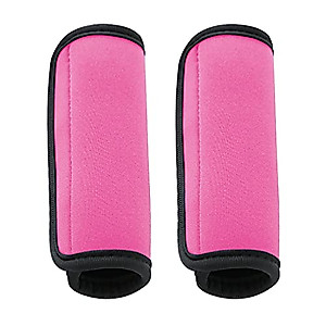 2 Pack Luggage Handle Wraps for Suitcase, Bright Color Comfort Soft Handle Covers (Pink)