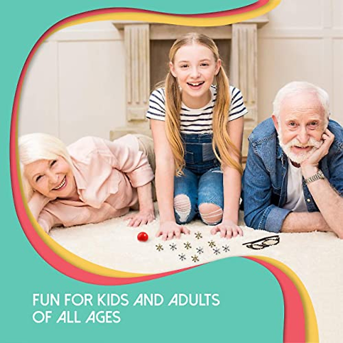 Vintage Metal Jacks Game with Ball - Pick Up Sticks and Metal Jax Game, Travel-Friendly Kids Jacks Game, Giant Game Jax with Dice,Pouch and Instructions, Great Gifts by Happy Jack & Merry