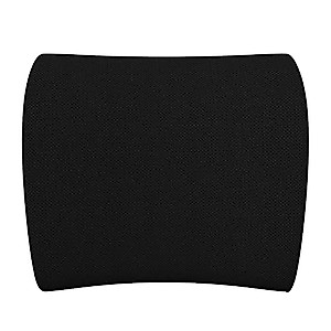 Flash Furniture Rey Lumbar Support Back Pillow Office Chair and Car Seat Cushion with Adjustable Straps and CertiPUR-US Certified Memory Foam, Set of 1, Black