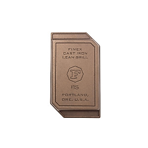 FINEX 15" Cast Iron Lean Grill Pan, Modern Heirloom, Handcrafted in the USA, Pre-seasoned with Organic Flaxseed Oil