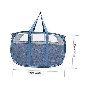GREENADSCAPE Folding Laundry Hamper Laundry Baskets Dirty Cloth Basket Folding Laundry Basket Clothes Basket Holder Mesh Laundry Basket Laundry Hampers Clothes Holder Cationic Cloth