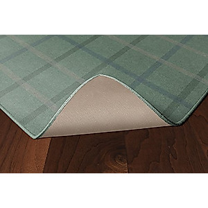 Brumlow Mills Muted Checkered Plaid Print Home Indoor Non-Slip Area Rug for Living Room or Bedroom Carpet, Dining, Kitchen Rug or Doorway Mat, 3'4" x 5', Green