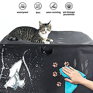 Iptienda Printer Cover, Turntable Dust Cover for HP/Canon/Epson Wireless Laser Printer 20''Wx16''Dx12''H