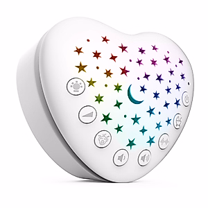 BEREST A13 White Noise Machine & Baby Sleep Soother with 15 Soothing Sounds & Projector Star Night Light, Cry Sensor, Rechargeable Lithium Battery, Portable for Baby, Toddlers, Attaches to Crib