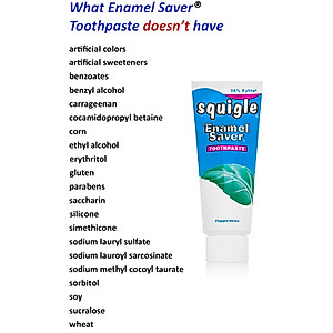 Squigle Enamel Saver Toothpaste (Canker Sore Prevention & Treatment) Prevents Cavities, Perioral Dermatitis, Bad Breath, Chapped Lips - 12 Pack
