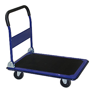 LMKOPUER Folding Platform Cart, 880lb Weight Capacity Rolling Flatbed Cart Hand Platform Truck Moving Platform Dolly Push Cart with 360 Degree Swivel Wheels