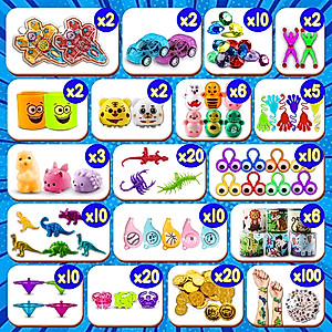 320PCS Party Favors for Kids Fidget Toys,Treasure Box Toys for Classroom,Birthday Party Favors Goodie Bags Stuffers for Kids,Pinata Stuffers,Carnival Prizes,Fidgets for Classroom Prizes