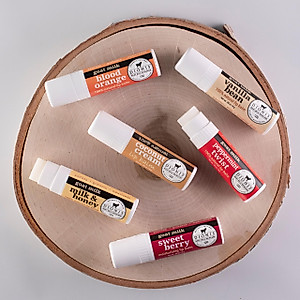 Dionis Goat Milk 6 Pc Lip Balm Ornament - Vanilla, Coconut, Milk & Honey, Berry, Peppermint & Blood Orange Scented Chapstick - Shea Butter & Coconut Oil, Protect & Restore Lips 0.28oz