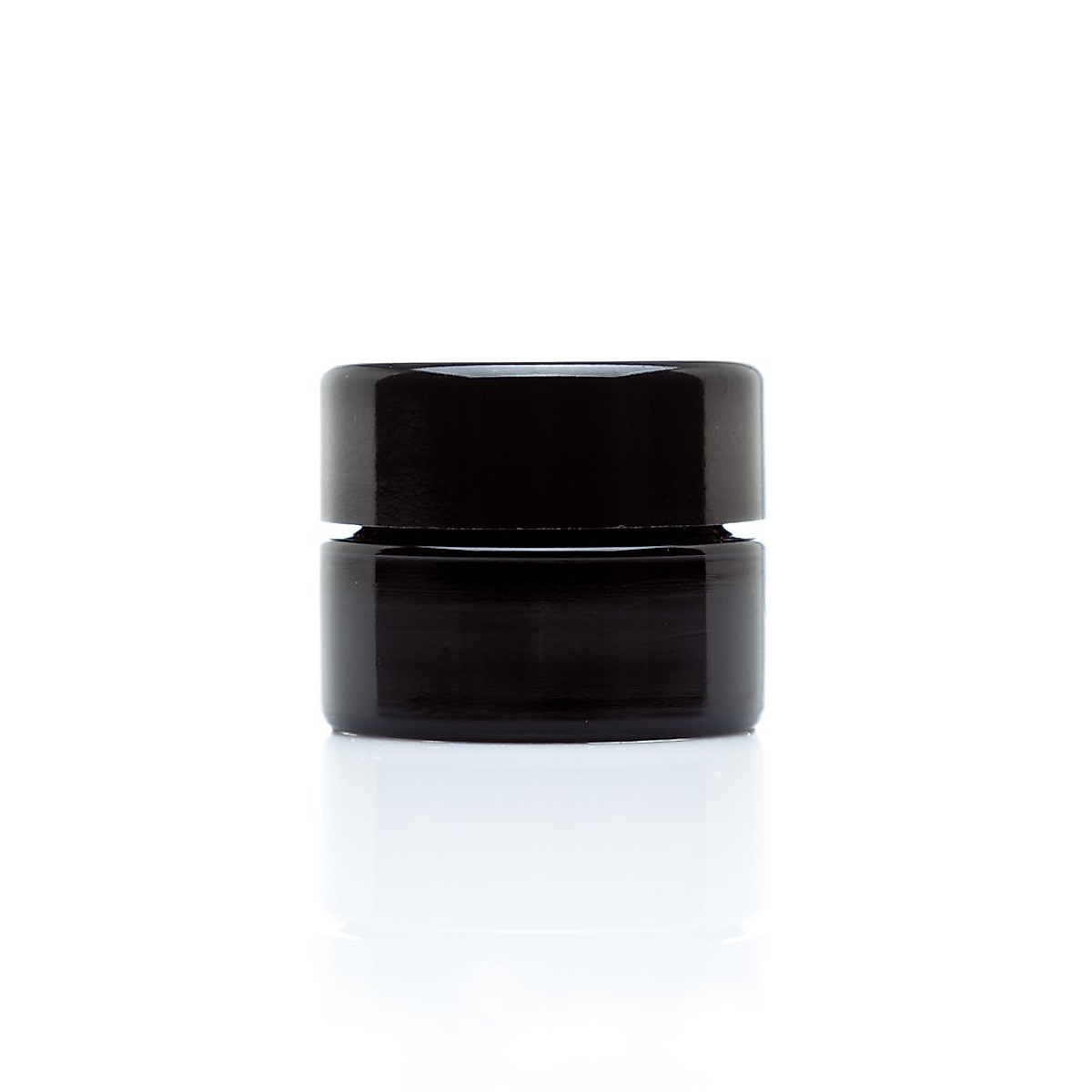 Infinity Jars Classic Black Glass Jar 5 ml (.17 fl oz) Ultraviolet Airtight Smell Proof, Refillable Container, Screw top Jar for Long term storage Coffee, Spices, Tea, Dried Goods Jar for Kitchen