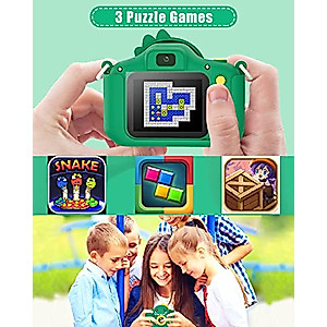 Kids Camera for Boys Girls Toddlers Childrens 3-8 Years Old Christmas Birthday Gifts Toys Selfie Digital Dual Camera with 32GB Card