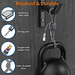 JXMOX USB Charger Cord 2.5mm, (2-Pack 3ft) Replacement DC Charging Cable (Grey)