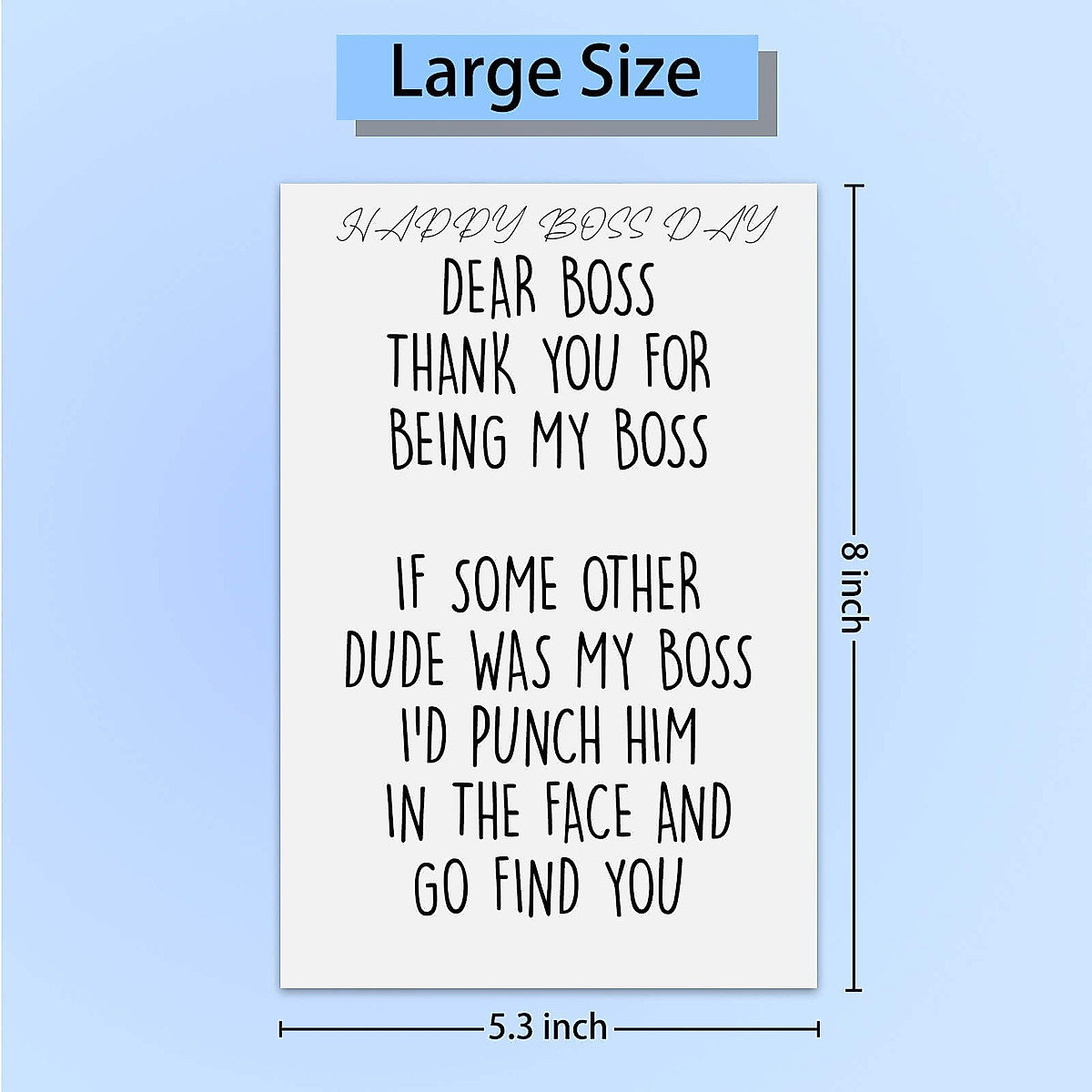 Hincoo Bosses Day Gifts For Men, Boss Lady Gifts For Women, Boss Day Gifts For Women, Boss Day Card, Employee Appreciation Gifts, Bosses Day Gifts, Bosses Day Cards, Boss Day Gifts For Men Women Her