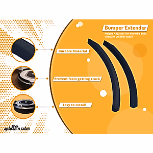 SplashNColor Bumper Extender Guard Height Adjuster for Roomba Eufy Vacuum Cleaner, 2 PCS Made with Durable Material and Easy to Install, Prevents Vacuum Cleaner to Get Stuck Beneath The Furniture