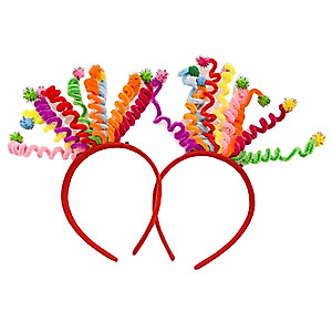 MNZYY 2 Pcs Funny Colorful Women Girls Headband Women Birthday Girl Sweet Princess Hair Band Hoop Party Decoration Dress 2 piece Set MNZYY 0