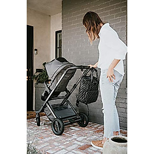 7AM London Baby Diaper Bag – Multifunctional Travel Backpack with Stroller Hooks & Shoulder Straps, Lightweight Diaper Bag for Baby Essentials, Water Repellent With Diaper Changing Pad | (Black)