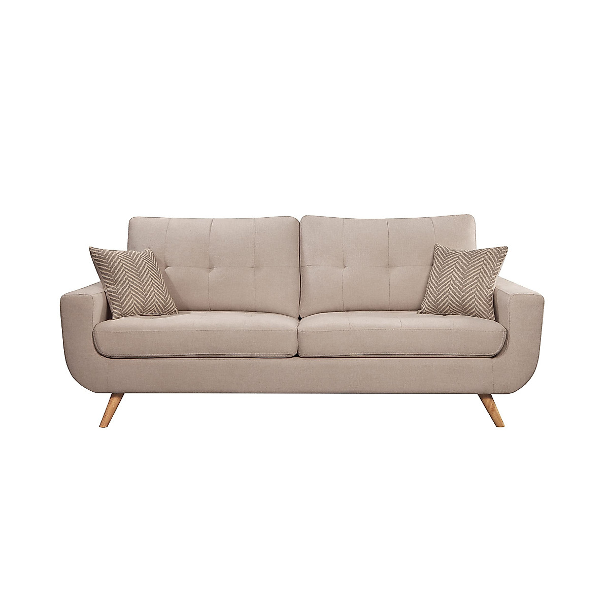 Abbyson Living Paige Sofa - Modern Design, Fabric, Stain Resistant, Ivory