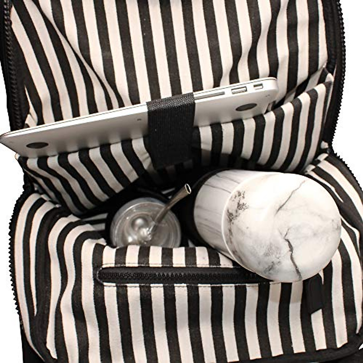 KALMATEH Travel Matera Tote Backpack | Modern Tote Bag for Men, Women and Kids | Backpack with Pockets (Black)